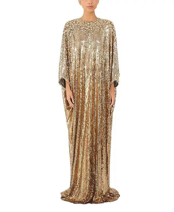 Jenny Packham Fontaine Sequin-embellished Maxi Dress - Bronze
