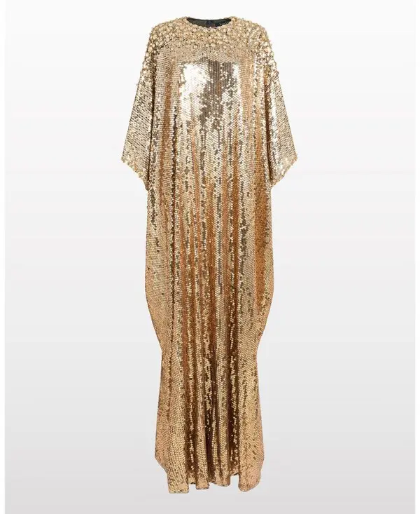 Jenny Packham Fontaine Sequin-embellished Maxi Dress - Bronze