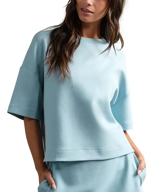 RHONE Relaxed Fit Short Sleeve Tee - Pool Blue
