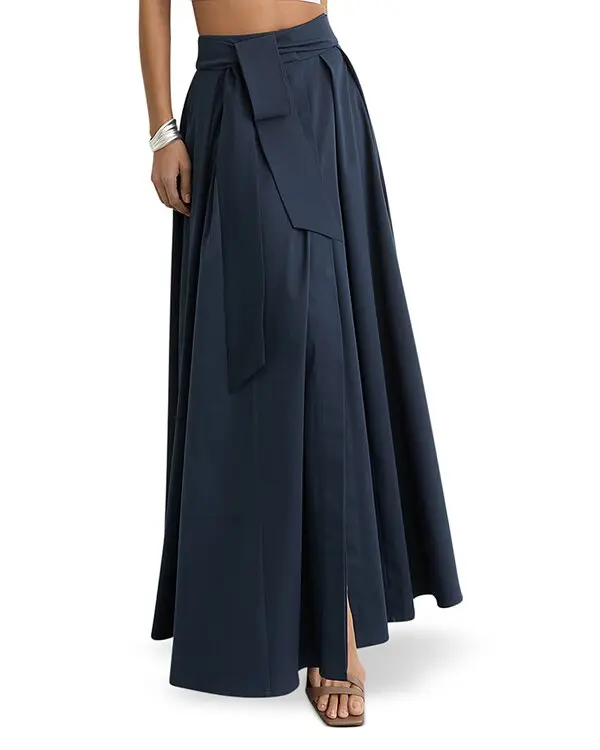 REISS Simone Maxi Skirt With Tie Detail