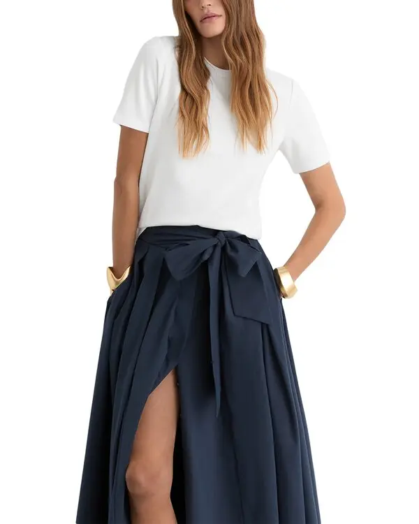 REISS Simone Maxi Skirt With Tie Detail