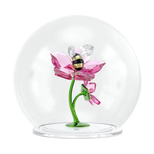 SWAROVSKI Idyllia Collection Glass Ball Bee And Flower Crystal Figurine
