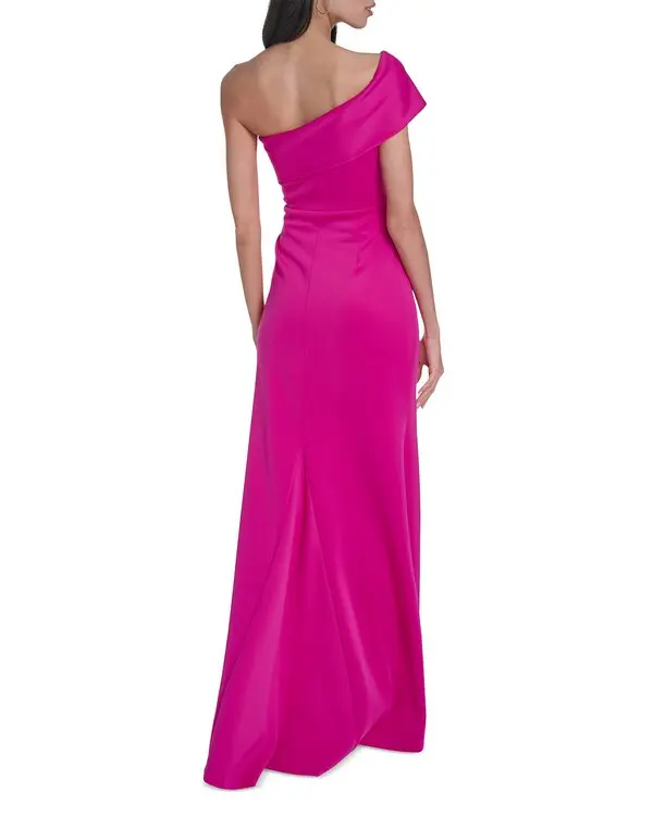 Eliza J One Shoulder Dress - Fuchsia