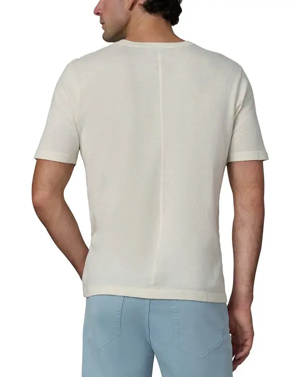 Joe's Jeans Short Sleeve Linen & Cotton Henley - Egret