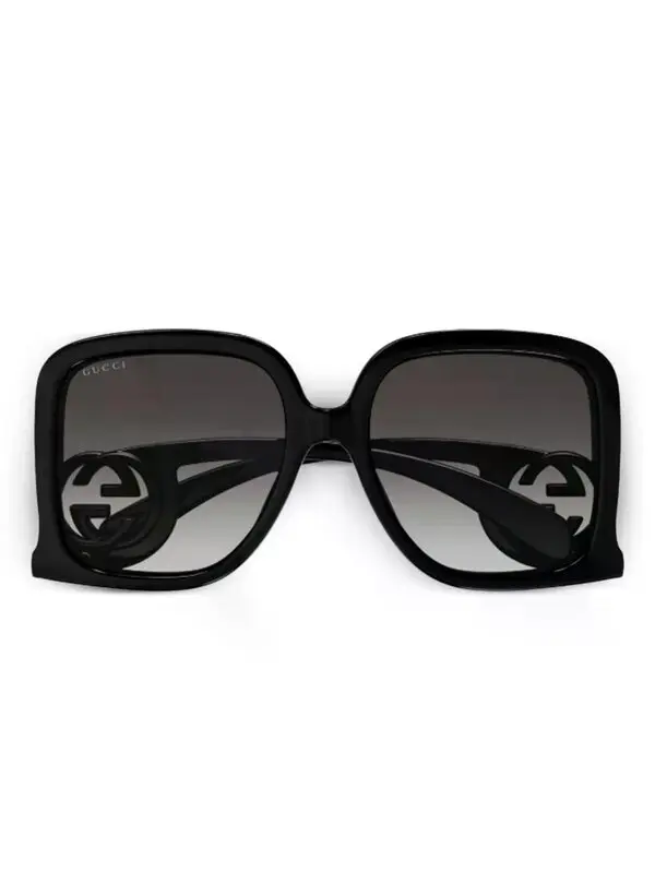 Gucci Gg Logo Square Sunglasses - Black