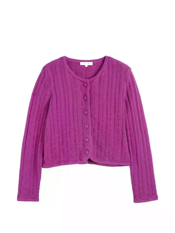 Chinti & Parker Crochet Cardigan - Pink