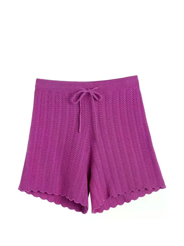 Chinti & Parker Crochet Shorts - Pink