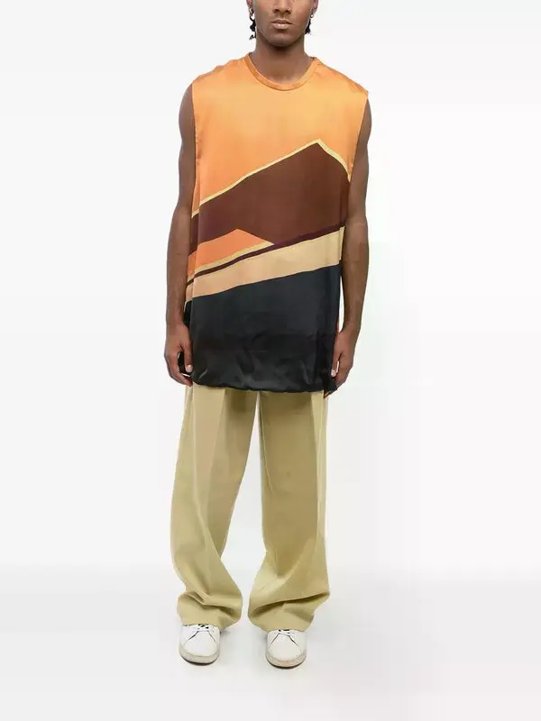 JIL SANDER Geometric-print Tank Top