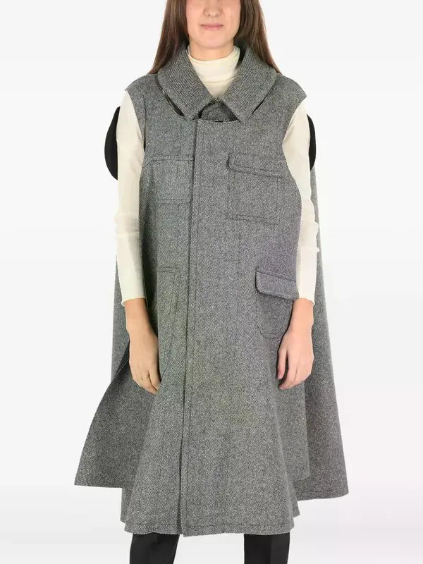 MAISON MARGIELA Herringbone Cut-out Cape