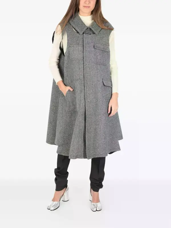 MAISON MARGIELA Herringbone Cut-out Cape