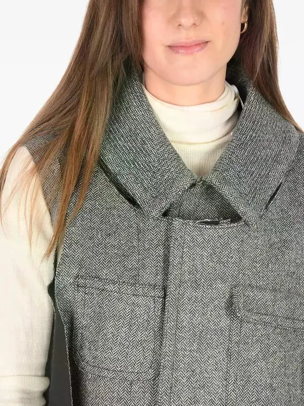 MAISON MARGIELA Herringbone Cut-out Cape