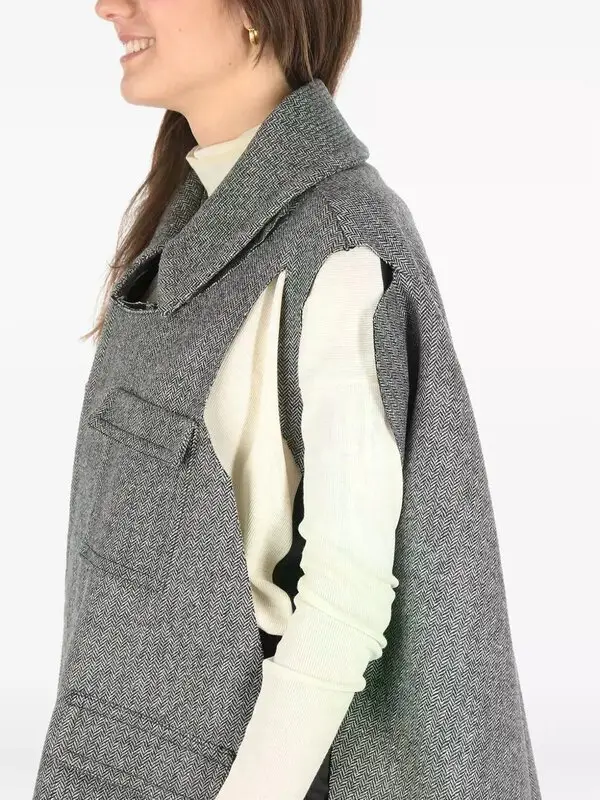 MAISON MARGIELA Herringbone Cut-out Cape
