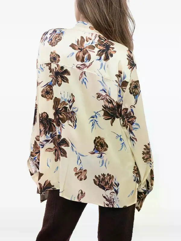 JIL SANDER Floral Self-tie Shirt