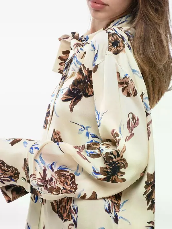 JIL SANDER Floral Self-tie Shirt