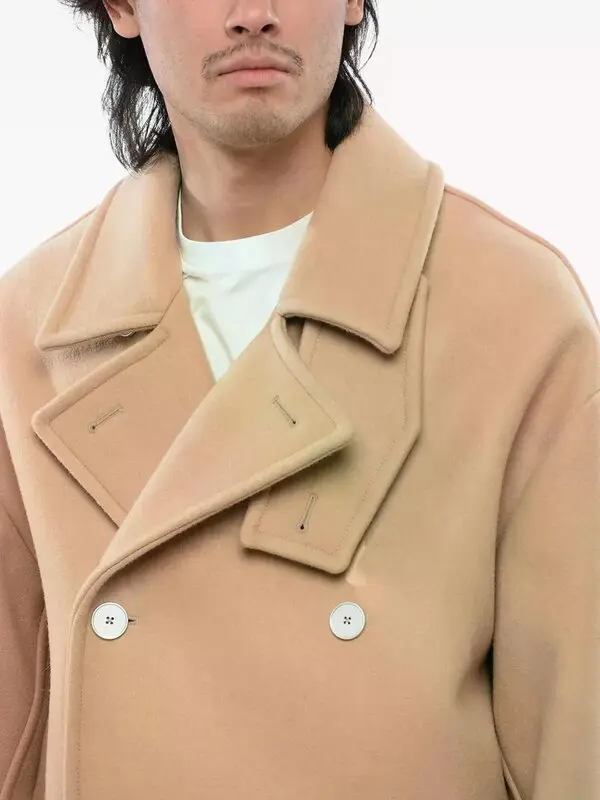 JIL SANDER Double-breasted Wool Coat - Neutrals