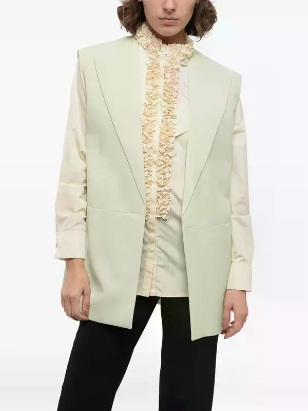 JIL SANDER Raw-edge Sleeveless Blazer