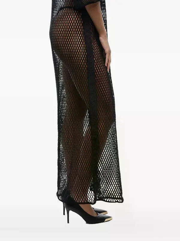Off-White Mesh Logo-stripe Maxi Dress