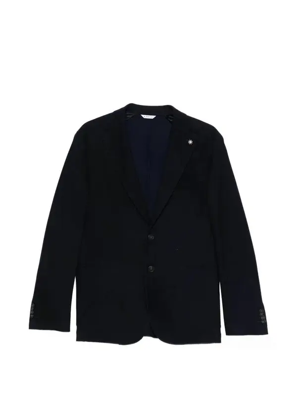 MANUEL RITZ Star-pin Two-button Blazer - Blue