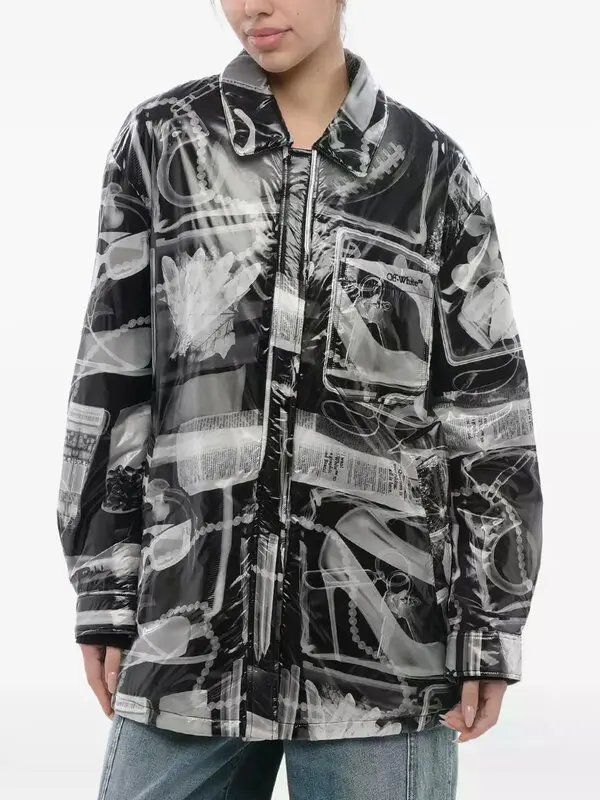 Off-White X-ray Printed Shirt Jacket - Black