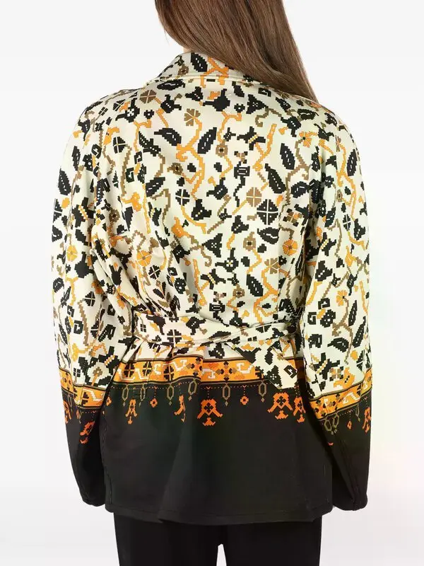 MAISON MARGIELA Geometric-patterned Belted Jacket