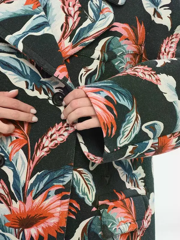 MAISON MARGIELA Floral-print Double-breasted Jacket
