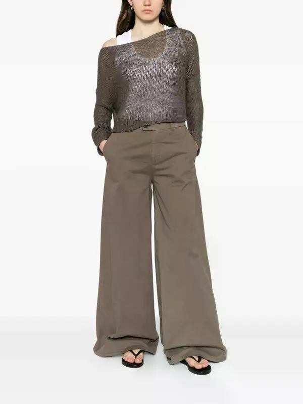 BERWICH Nina Wide-leg Trousers - Brown