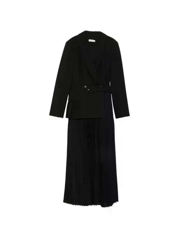 Simkhai Alexandra Double-breasted Pleated Midi Dress