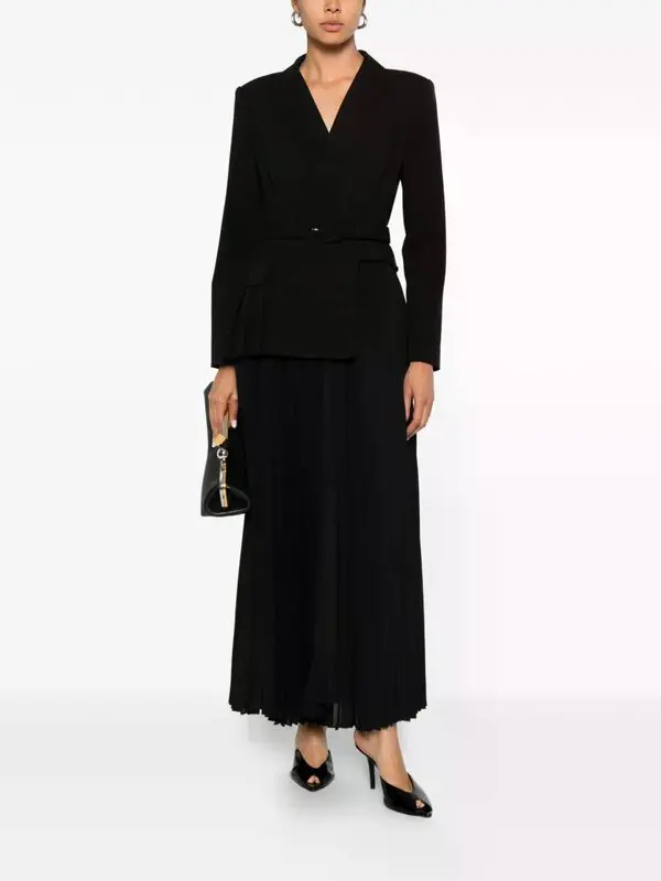 Simkhai Alexandra Double-breasted Pleated Midi Dress