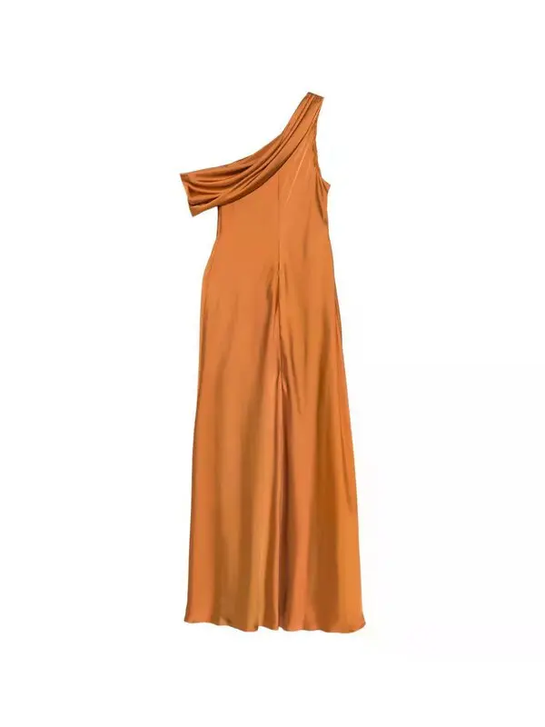 Ralph Lauren One-shoulder Draped Dress