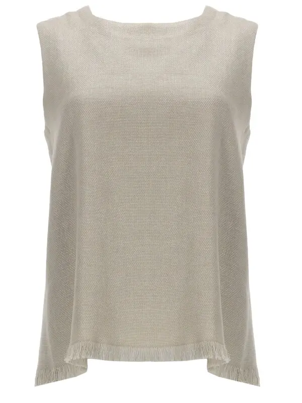 Max Mara Anika Linen Top - Beige