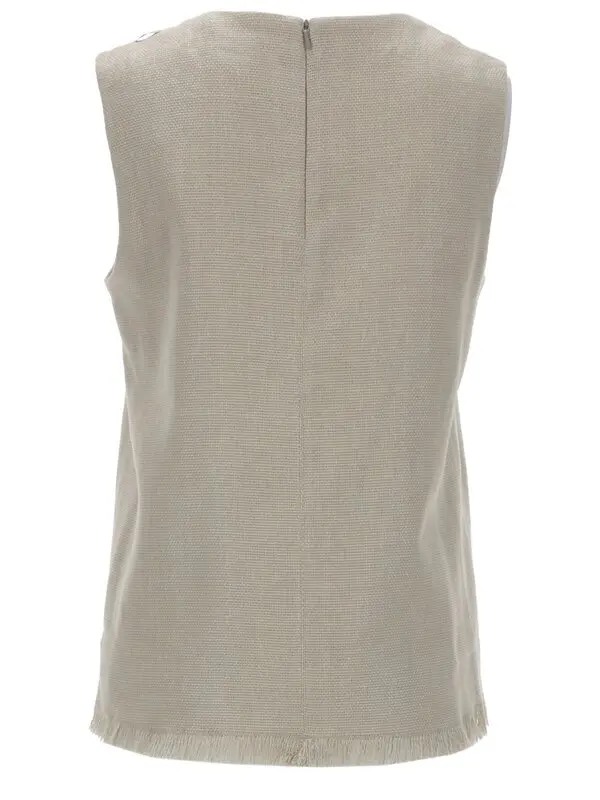 Max Mara Anika Linen Top - Beige