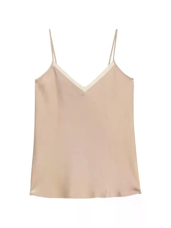 PENNYBLACK Satin-finish V-neck Top - Brown