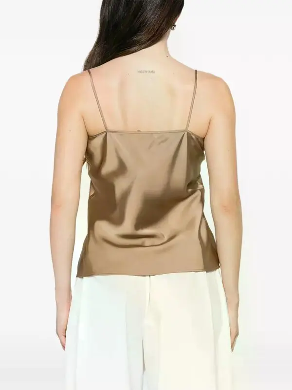 PENNYBLACK Satin-finish V-neck Top - Brown
