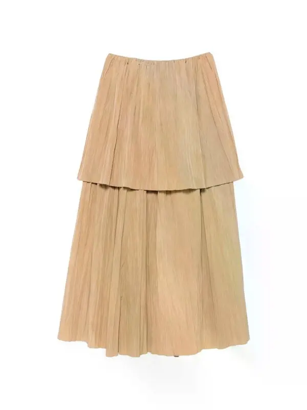 CO.GO Crinkled Tiered Maxi Skirt