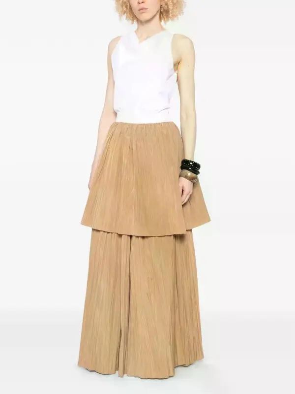 CO.GO Crinkled Tiered Maxi Skirt