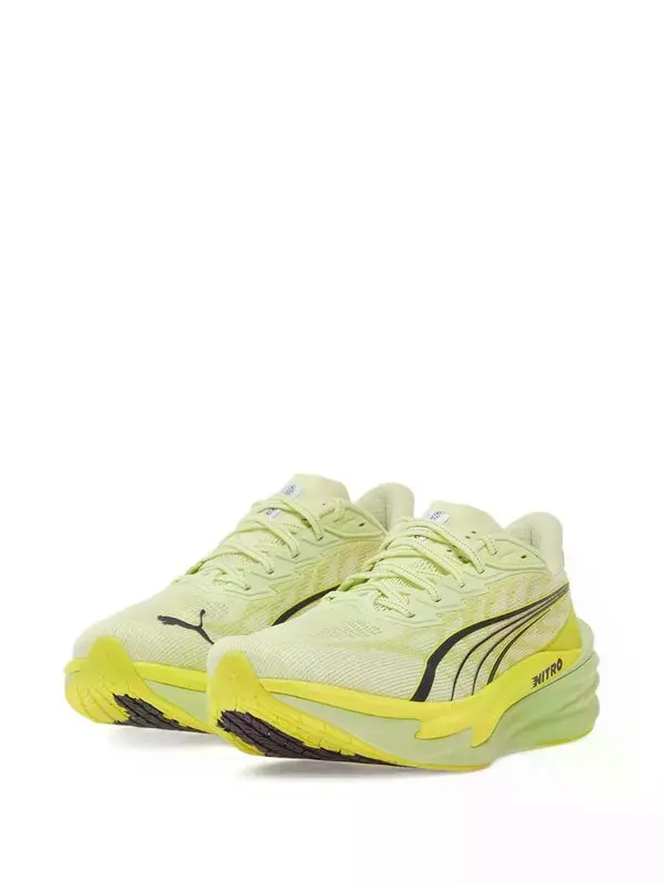 PUMA Deviate Nitro Panelled Logo Sneakers - Green