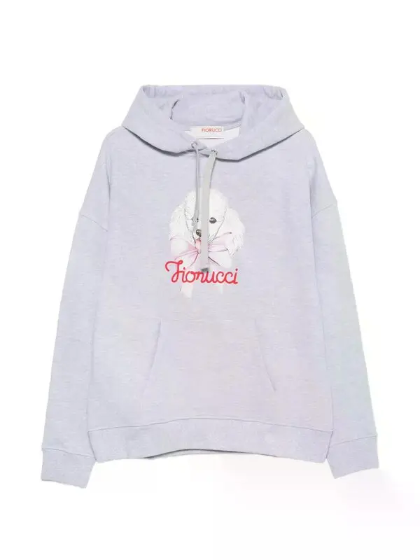 Fiorucci Poodle-print Hoodie - Grey