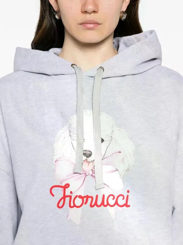 Fiorucci Poodle-print Hoodie - Grey