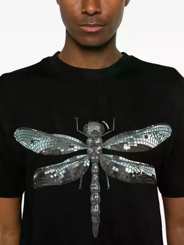 LES HOMMES Dragonfly-print T-shirt