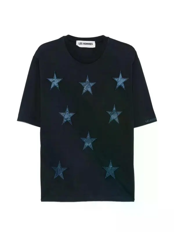 LES HOMMES Star-patch T-shirt
