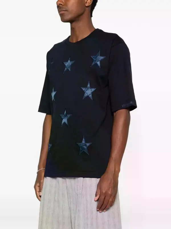 LES HOMMES Star-patch T-shirt