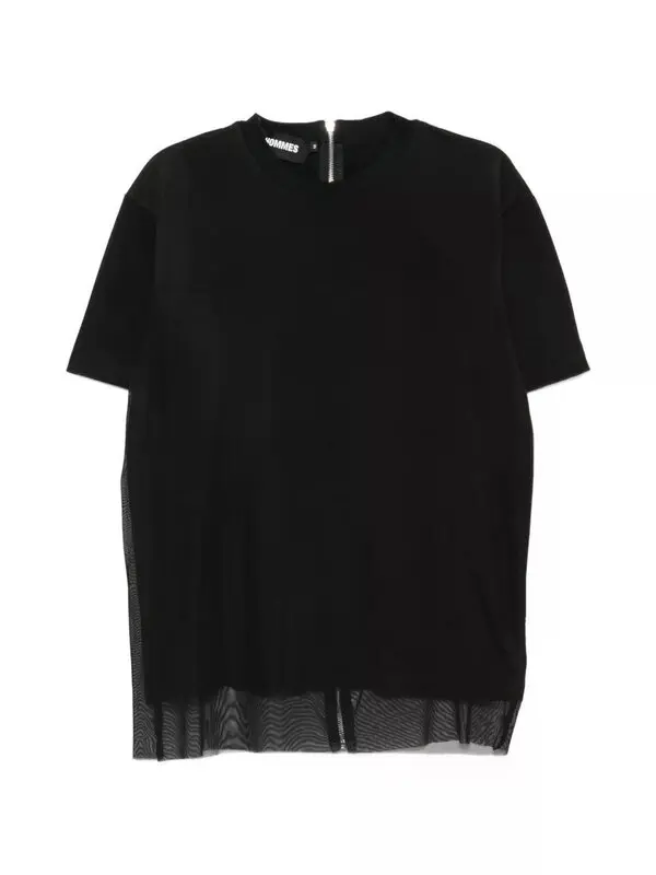 LES HOMMES Zip-fastening T-shirt