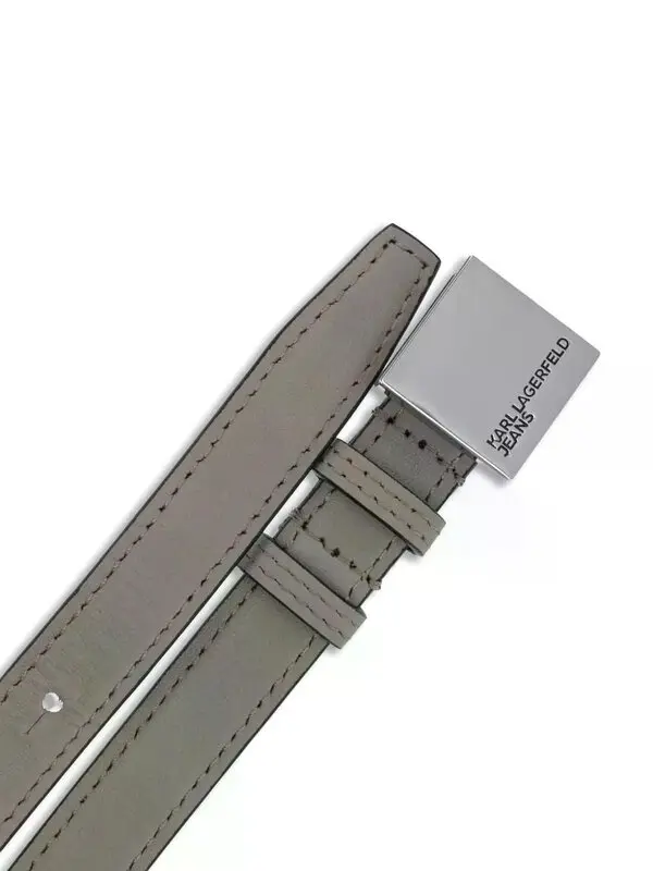 Karl Lagerfeld Square Buckle Belt - Grey