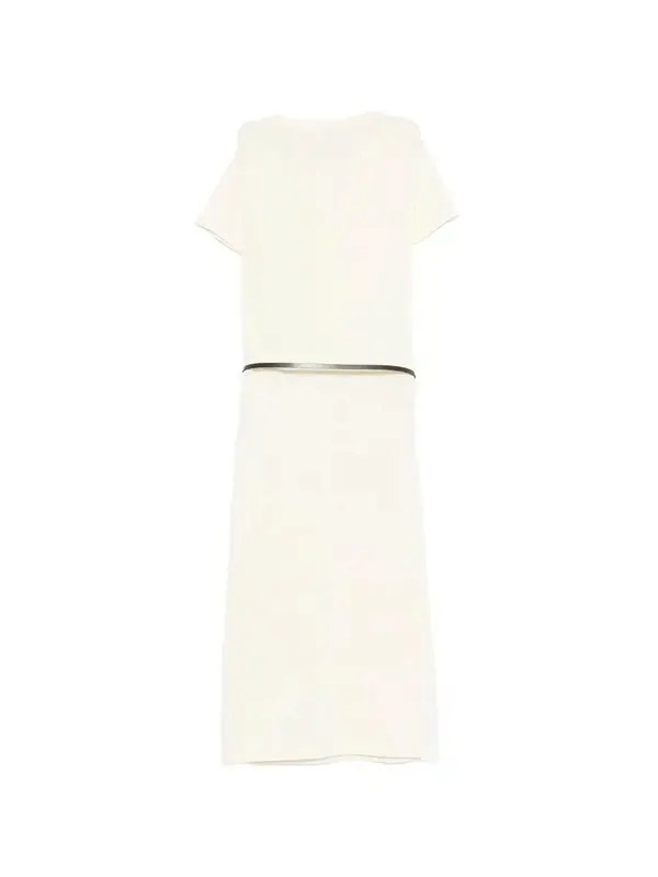 SEMICOUTURE Belted Button-fastening Maxi Dress