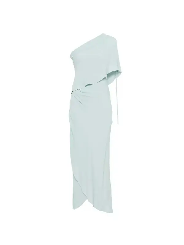 SEMICOUTURE One-shoulder Draped Maxi Dress