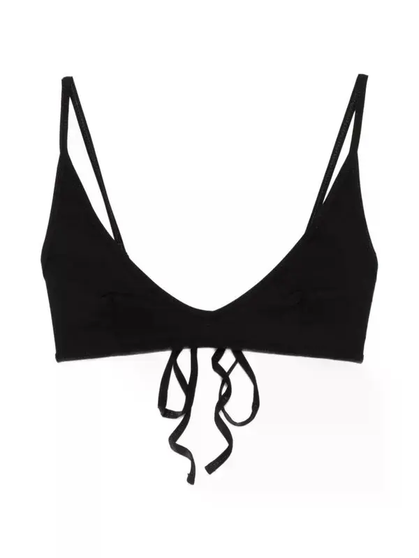 TOTEME Scoop-neck Bikini Top - Black