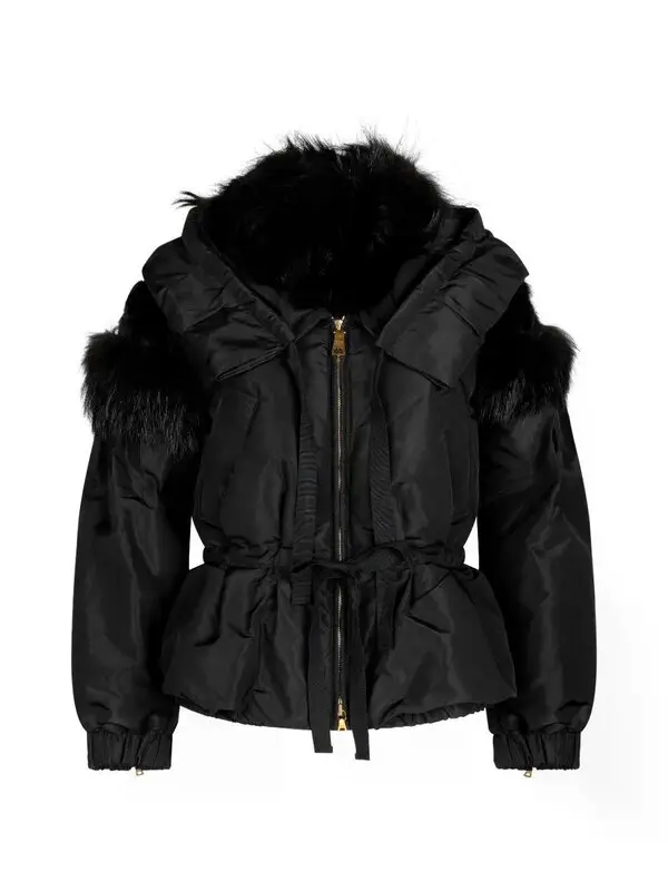 Prada Fur-trimmed Drawstring Jacket