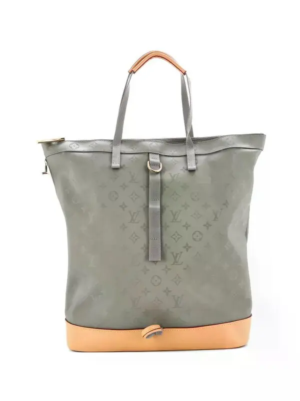 LOUIS VUITTON Zipped Tote Limited Edition Titanium Monogram Canvas Backpack - Grey