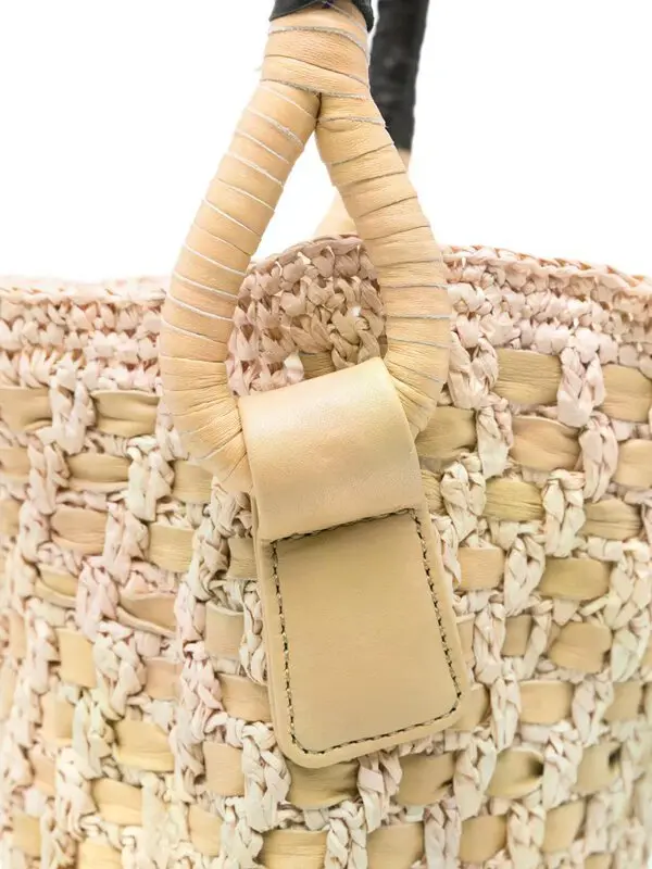 ALYSI Top-handle Bucket Bag - Neutrals