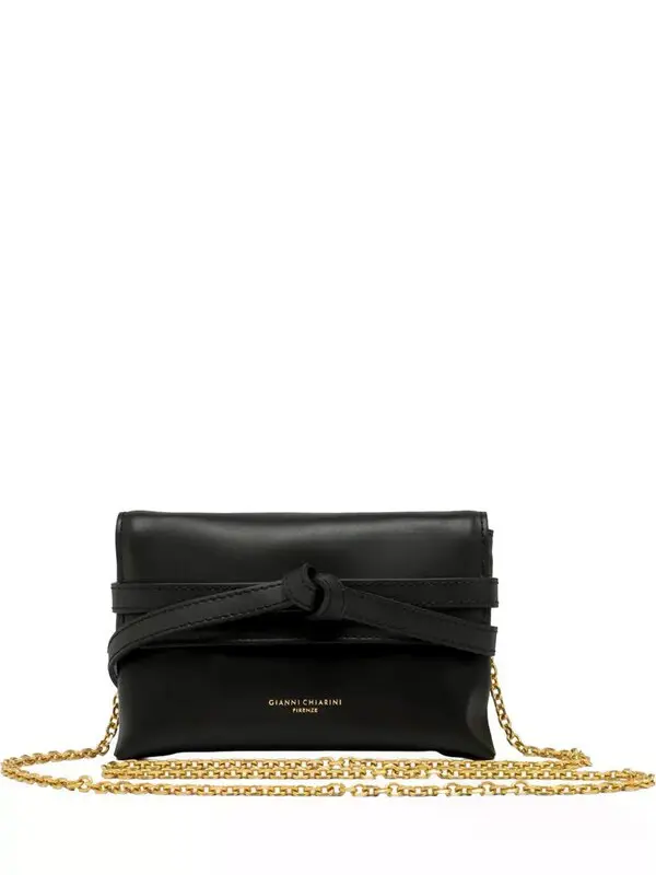 GIANNI CHIARINI Belty Knotted Shoulder Bag - Black